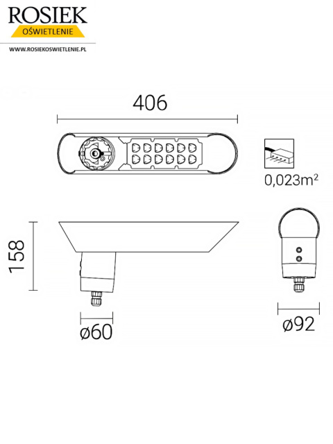 Oprawa uliczna-parkowa ISKRA LED ALFA 24, 2700K rosa